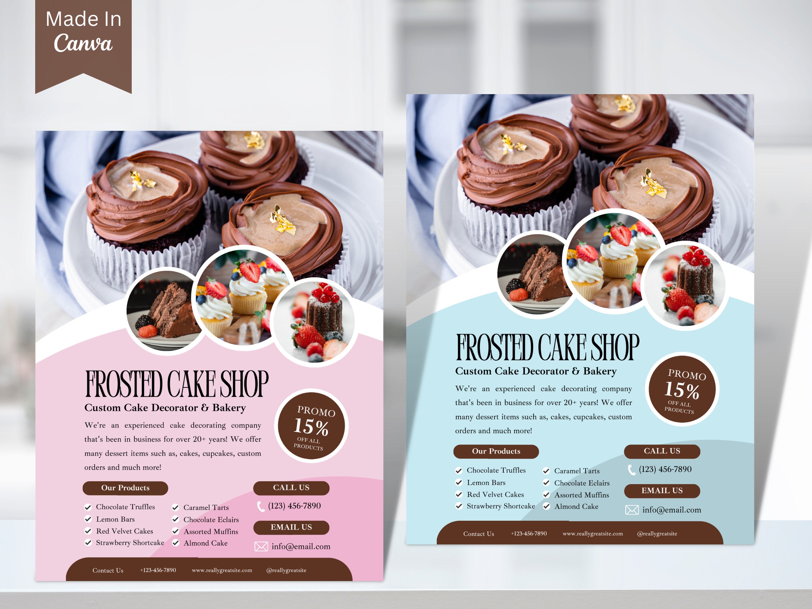 Bakery Flyer Template, Cake Business Flyer, Baking Dessert Flyer, DIY ...