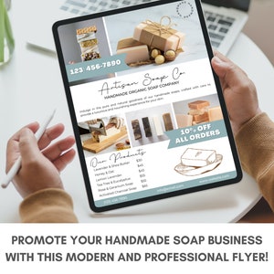 Handmade Soap Flyer Template, Editable Handmade Soap Making Small ...
