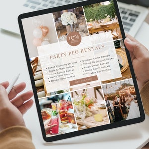 Party Rental Flyer Template, DIY Leaflet for Party Equipment, Event ...