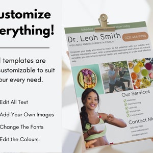 Wellness Coach Flyer Template, DIY Canva Flyer Template, Marketing ...