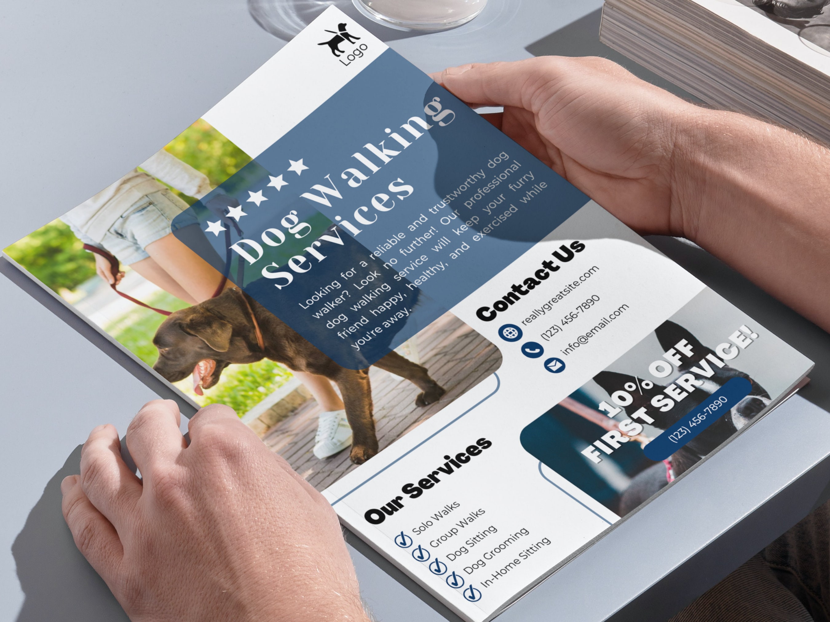 Dog Walking Flyer Poster Leaflet, Pet Sitting Flyer Poster Leaflet, Pet ...