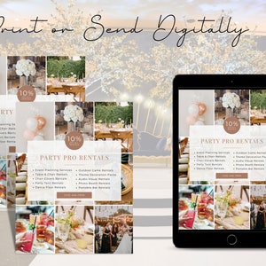 Party Rental Flyer Template, DIY Leaflet for Party Equipment, Event ...