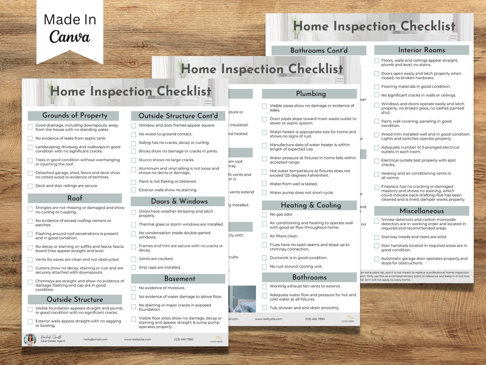 Home Inspection Checklist Inspection Checklist House - Etsy