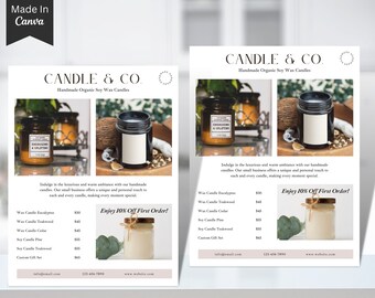 Candle Making Business Flyer Template - Etsy