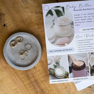 Body Scrub Flyer Template, Editable Handmade Body Scrub Small Business ...