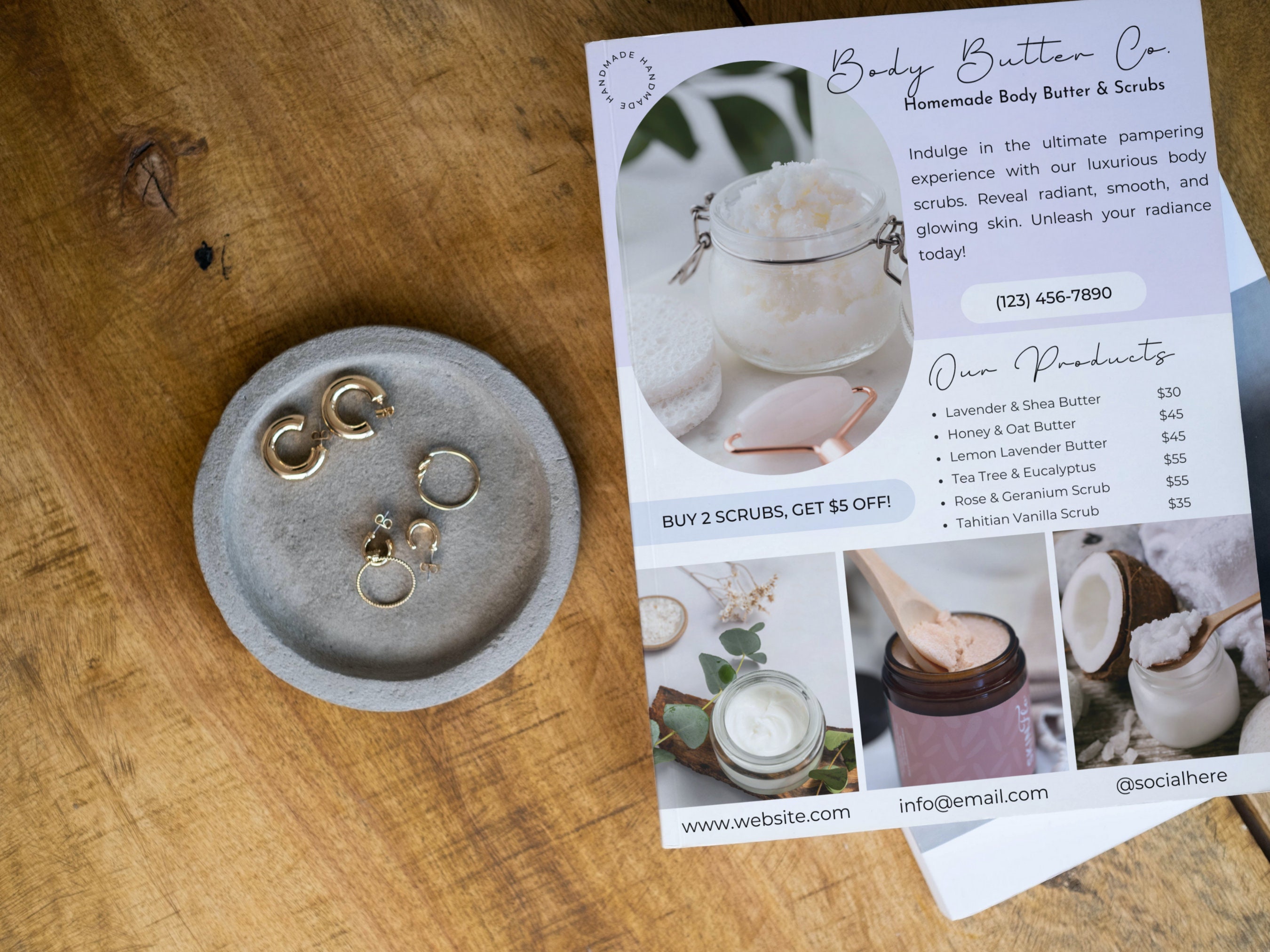 Body Scrub Flyer Template Editable Handmade Body Scrub Small - Etsy