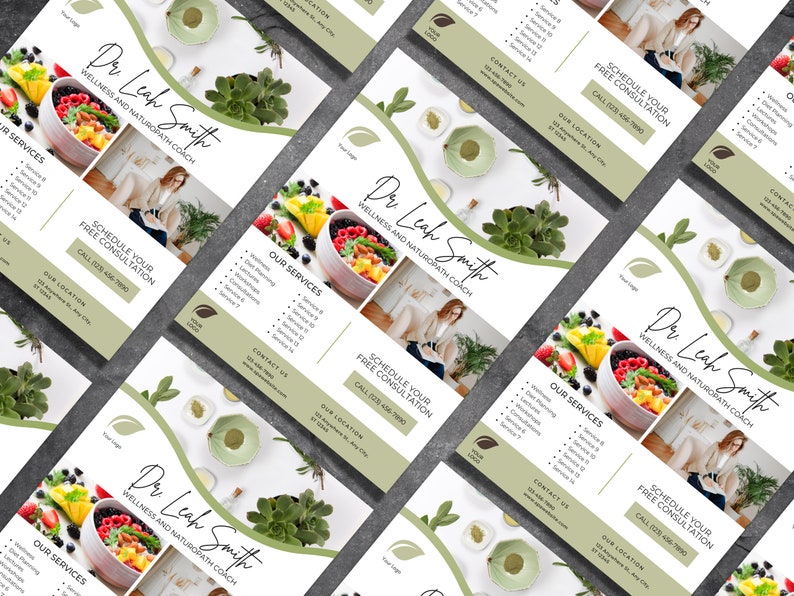 Wellness Coach Flyer Template DIY Canva Flyer Template for - Etsy