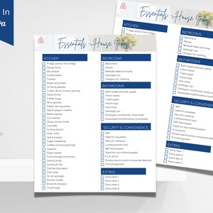 Airbnb Inventory Checklist, Airbnb Essentials, Housekeeping Checklist ...