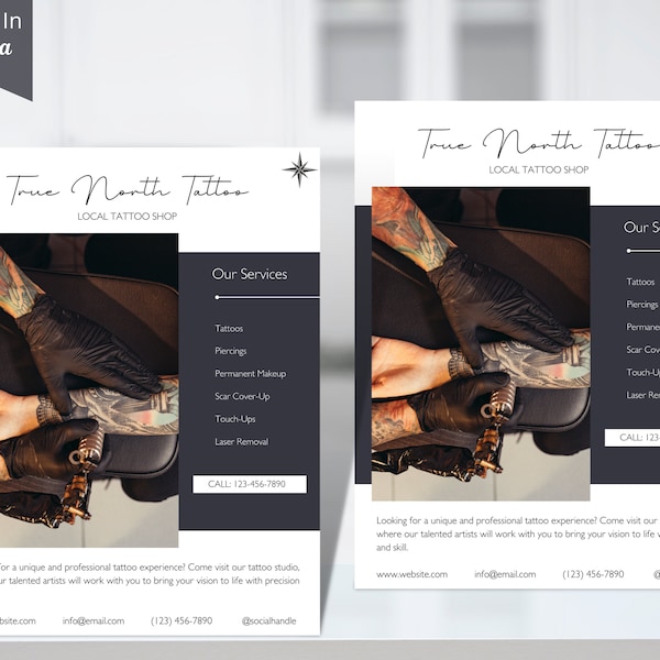 Piercings Flyer - Etsy