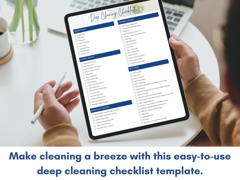 Deep Cleaning Checklist Editable House Deep Cleaning - Etsy
