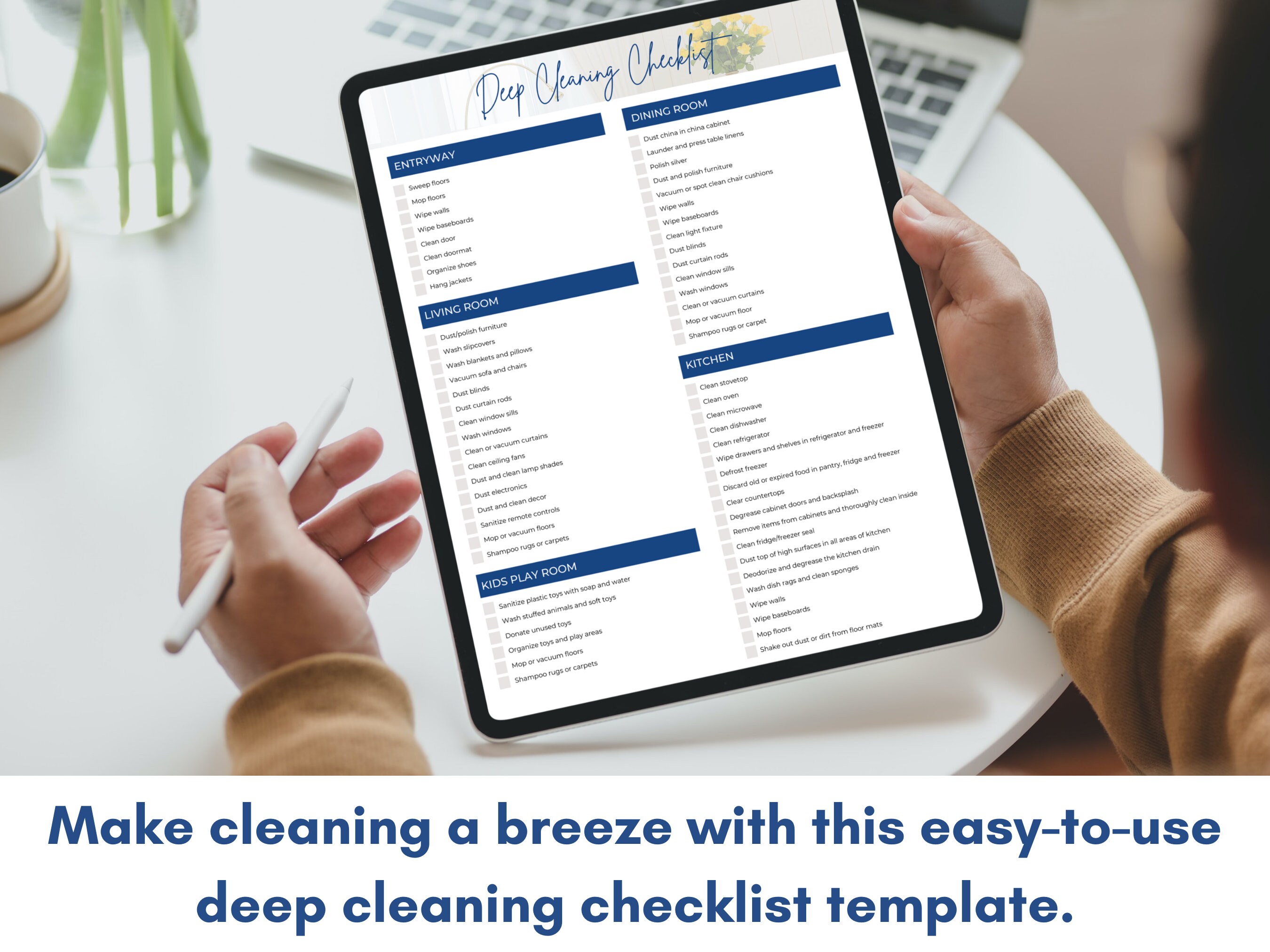 Deep Cleaning Checklist Editable House Deep Cleaning - Etsy