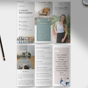 Counseling Psychology Therapy Brochure Templates Design, Mental Health ...