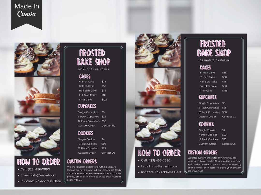 Cake Flyer Template, Cupcake Cake Business Flyer, Baking Dessert Flyer ...