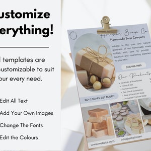 Handmade Soap Flyer Template, Editable Handmade Soap Making Small ...