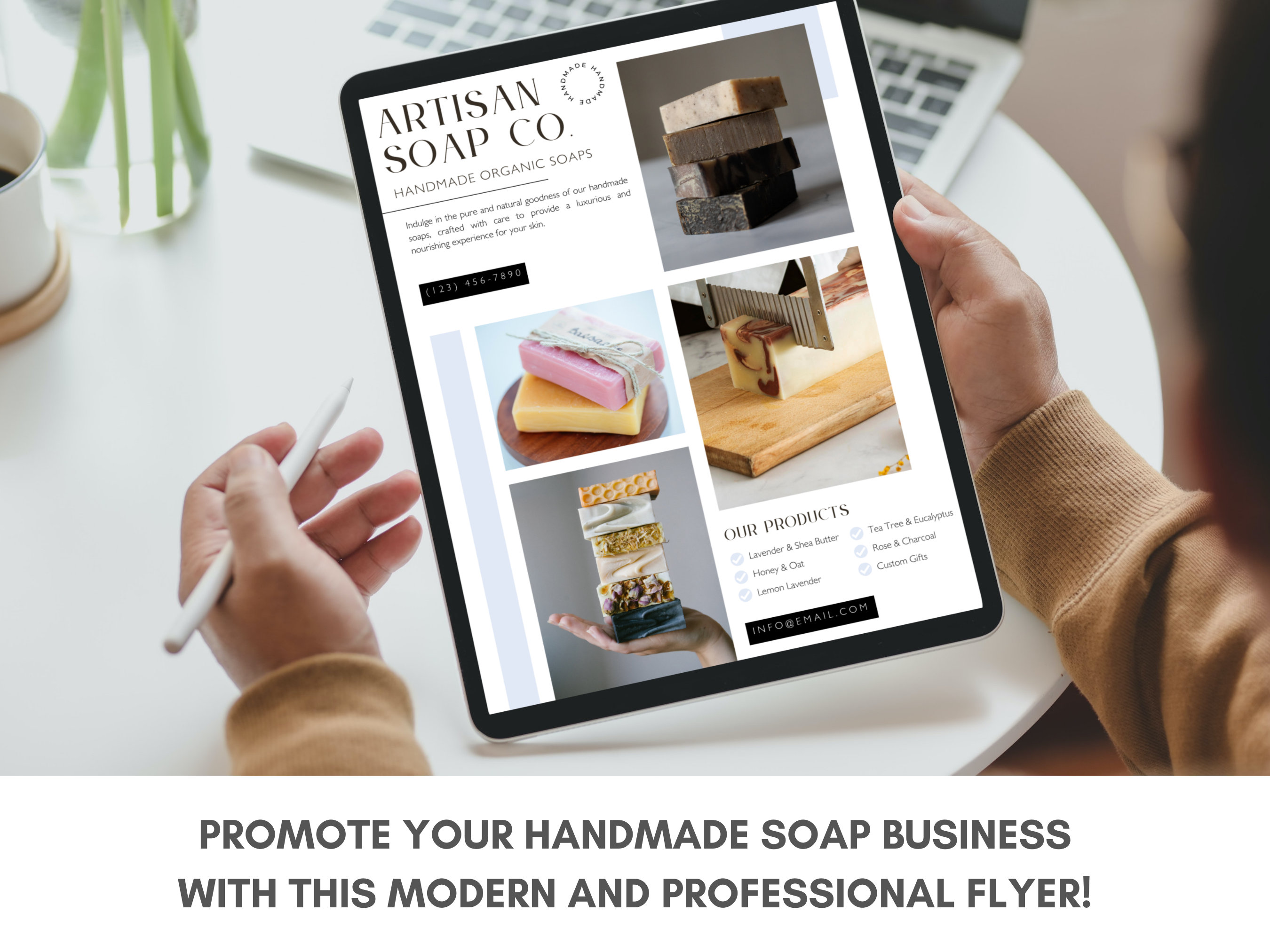 Handmade Soap Flyer Template Editable Handmade Soap Making - Etsy