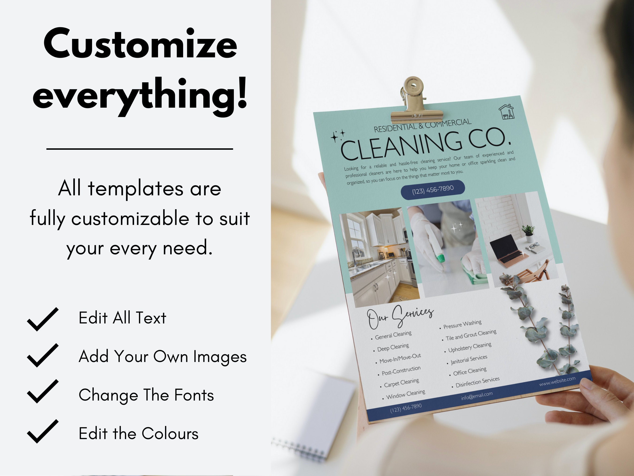 Cleaning Service Flyer DIY Flyer Cleaning Business Poster - Etsy