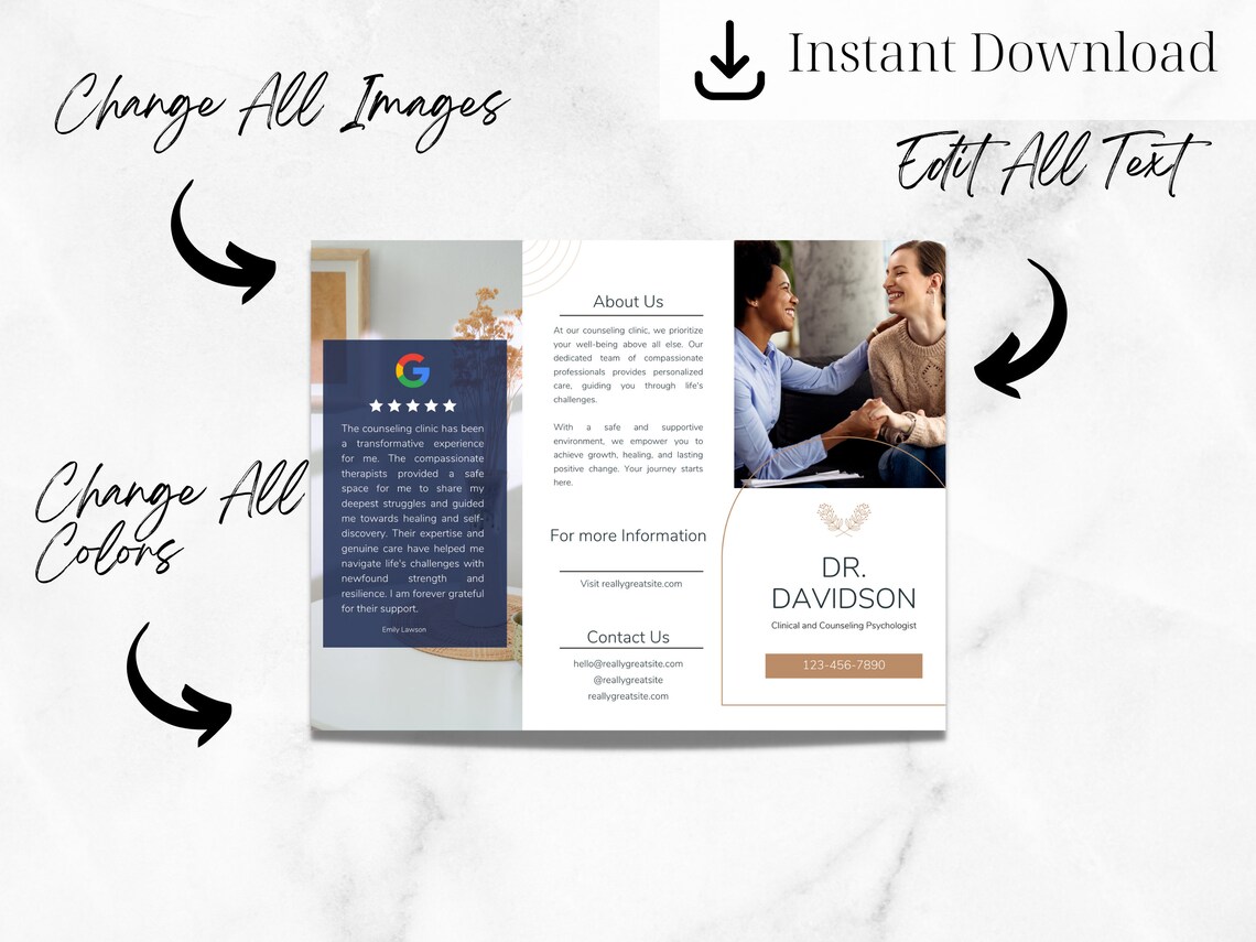 Counseling Psychology Therapy Brochure Templates Design, Mental Health ...