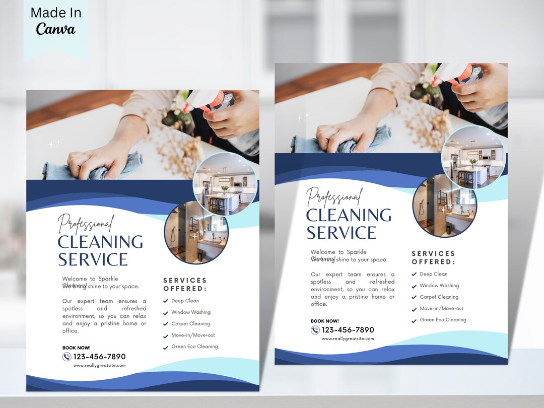 Cleaning Service Flyer, DIY Sheet, Cleaning Service Poster ...