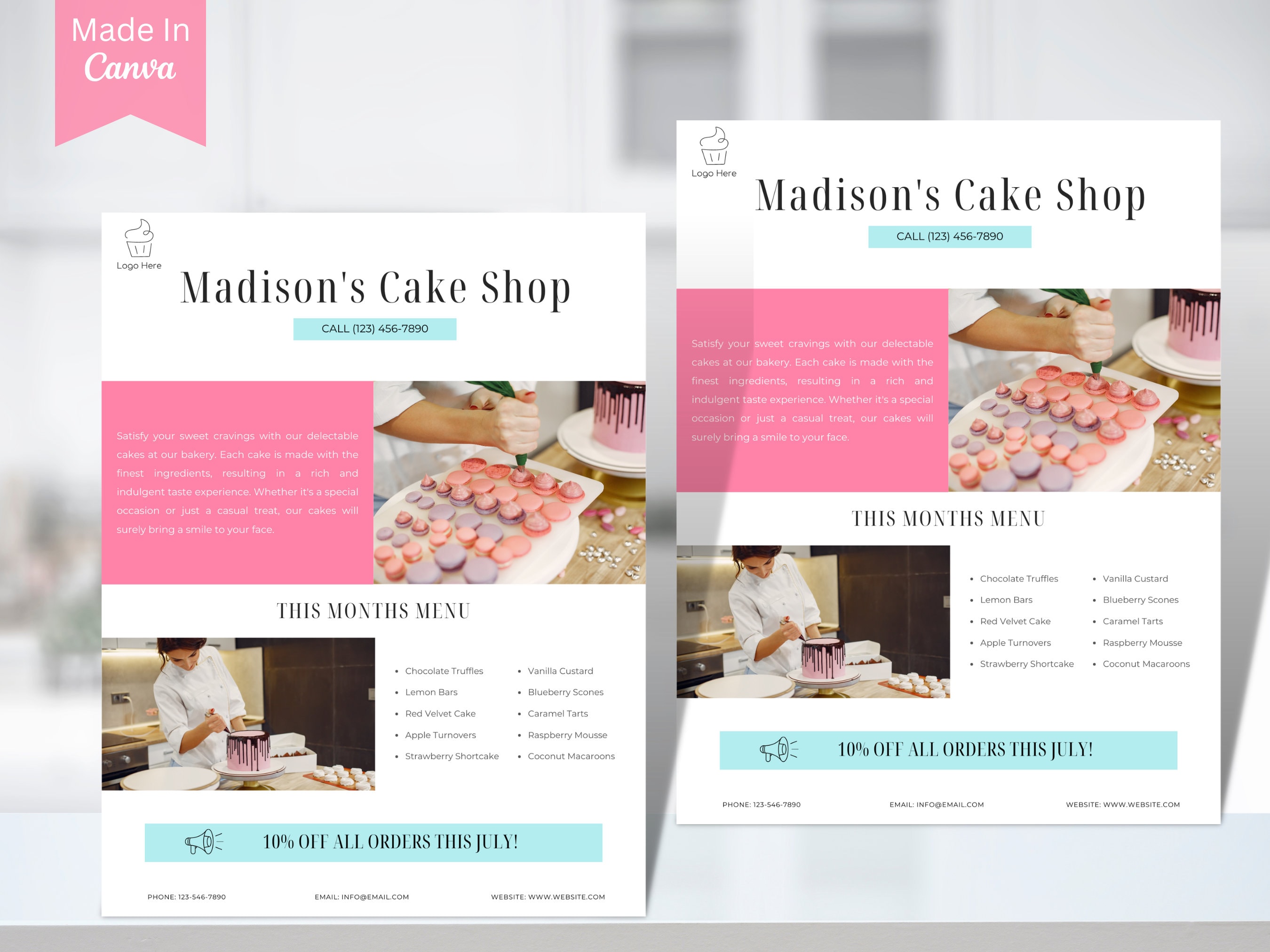 Bakery Flyer, Cake Flyer Template, Cupcake Cake Business Flyer, Baking ...