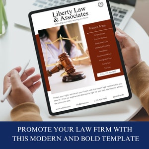 Law Firm Flyer, DIY Canva Law Firm Flyer Template, Editable Canva ...