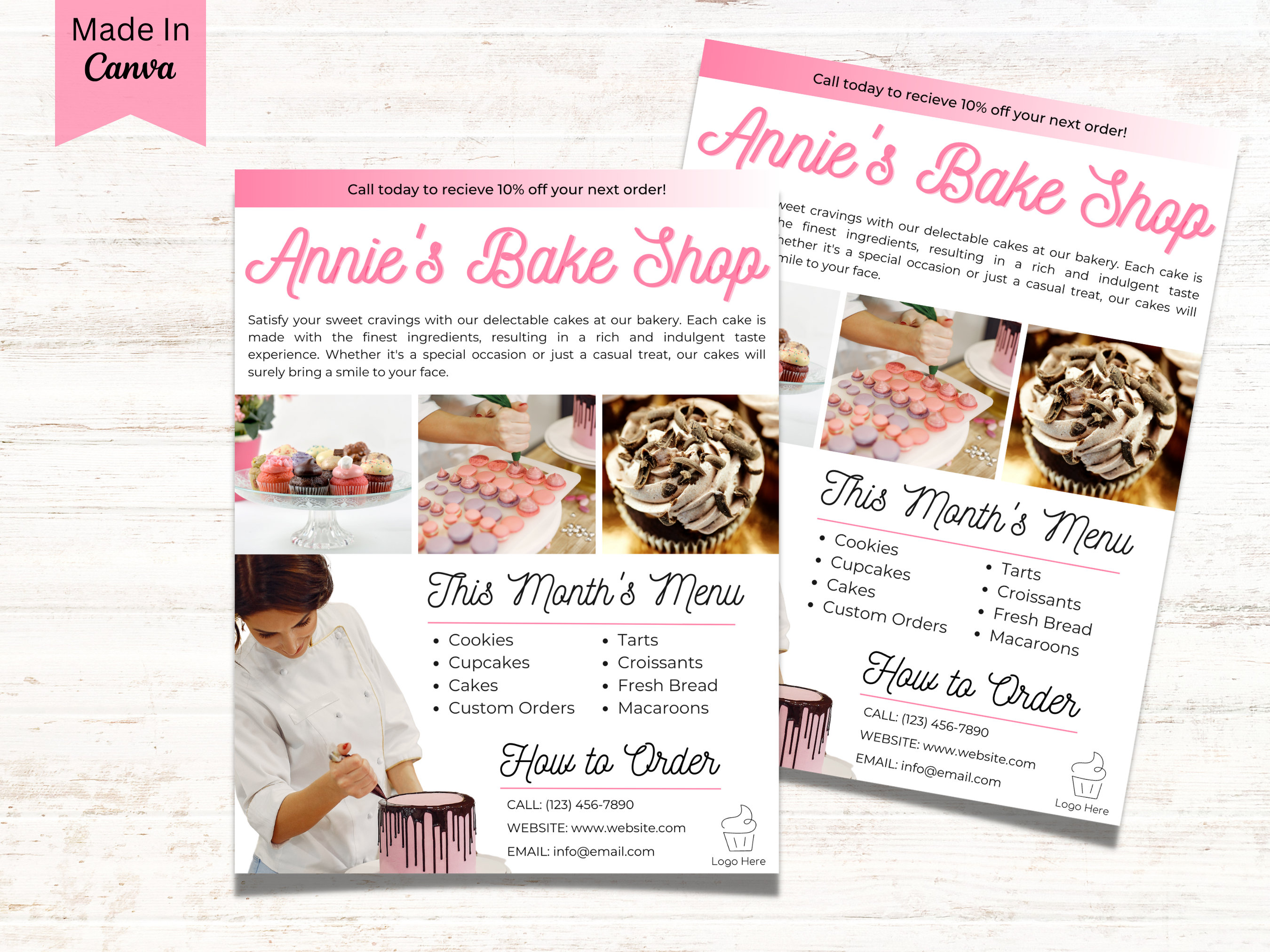 Cake Flyer Template, Cupcake Cake Business Flyer, Baking Dessert Flyer ...