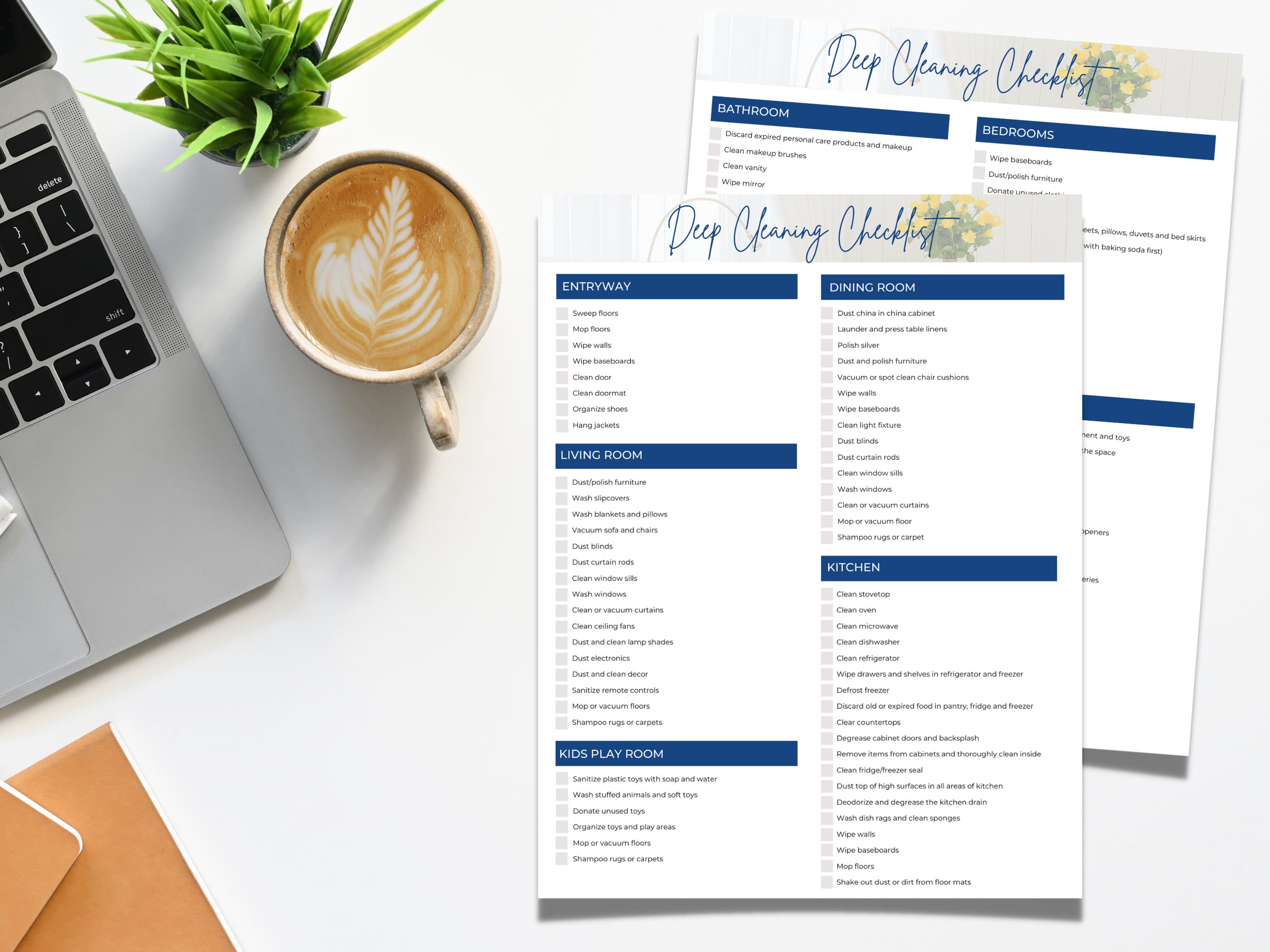 Deep Cleaning Checklist, Editable House Deep Cleaning Template, Deep ...