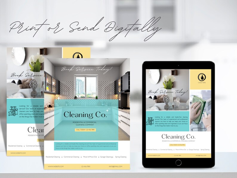 Cleaning Service Flyer DIY Sheet Cleaning Business Poster - Etsy