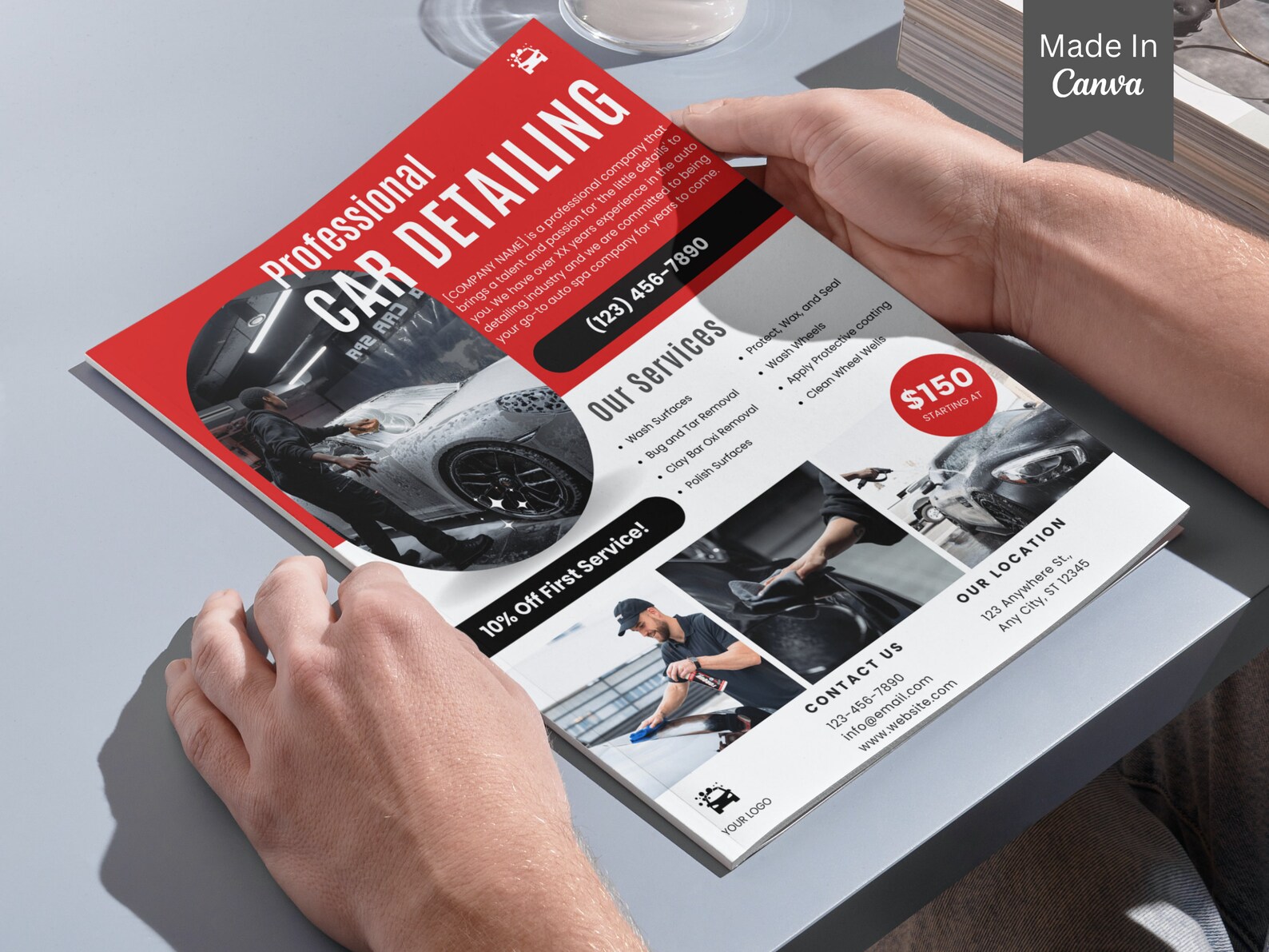 Car Detailing Flyer DIY Flyer Template Design Car Wash - Etsy