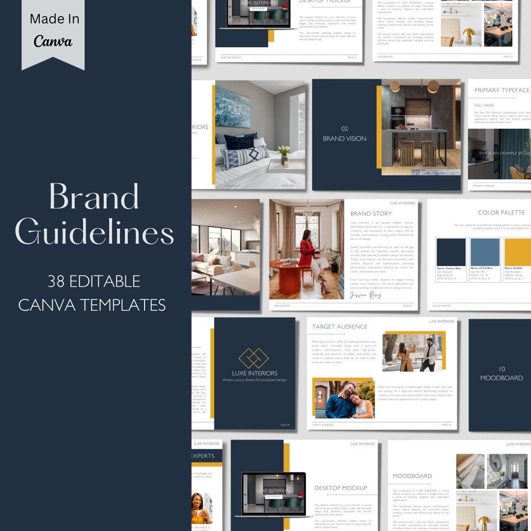 Brand Guidelines Template - Brand Style Guide, Presentation Template ...