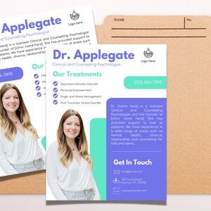 Counseling Psychology Therapy Flyer Templates Design, Editable ...
