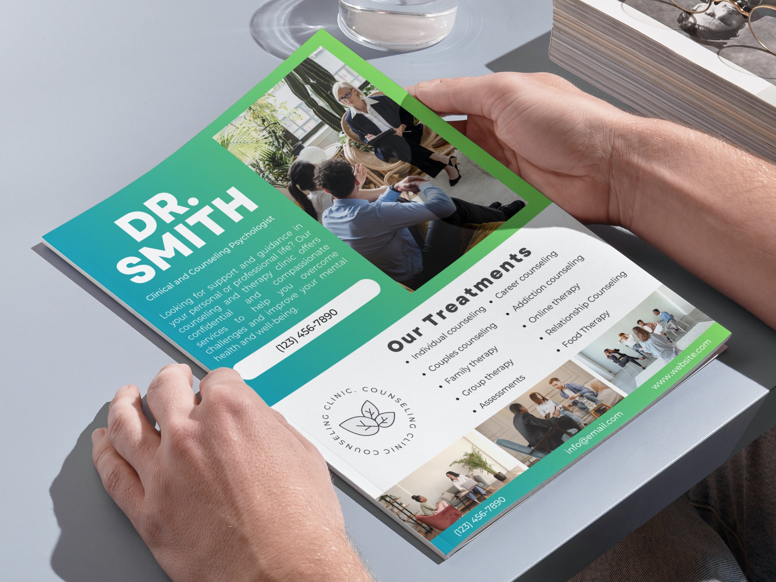 Counseling Psychology Therapy Flyer Templates Design, Editable ...
