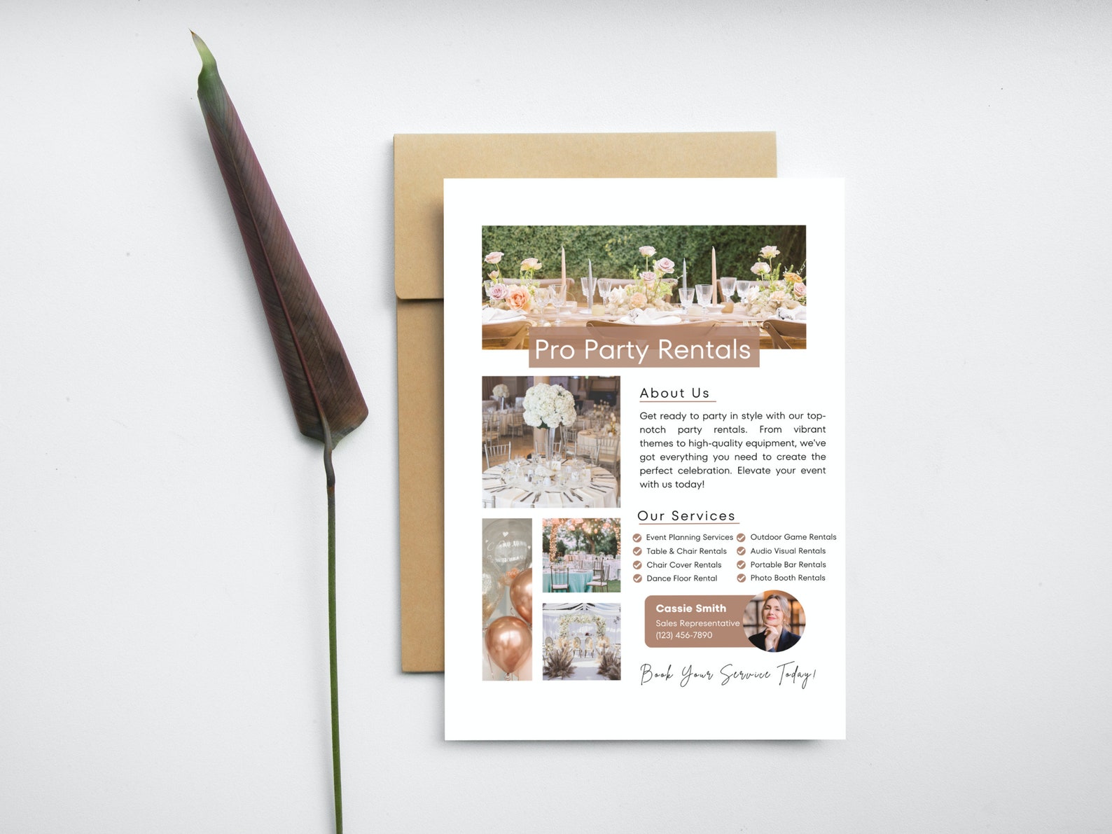 Party Rental Flyer Template, DIY Leaflet for Party Equipment, Event ...