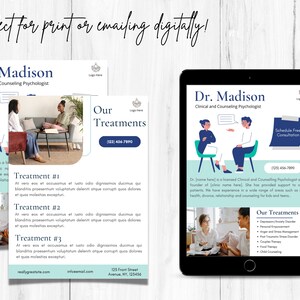 Counseling Psychology Therapy Flyer Templates Design, Editable ...