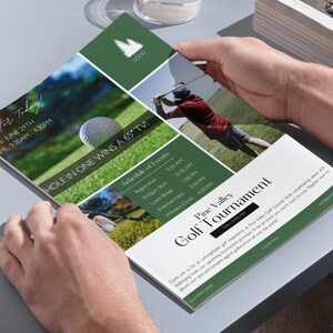 Golf Tournament Flyer Template, Editable Golf Flyer Guide, Instant ...