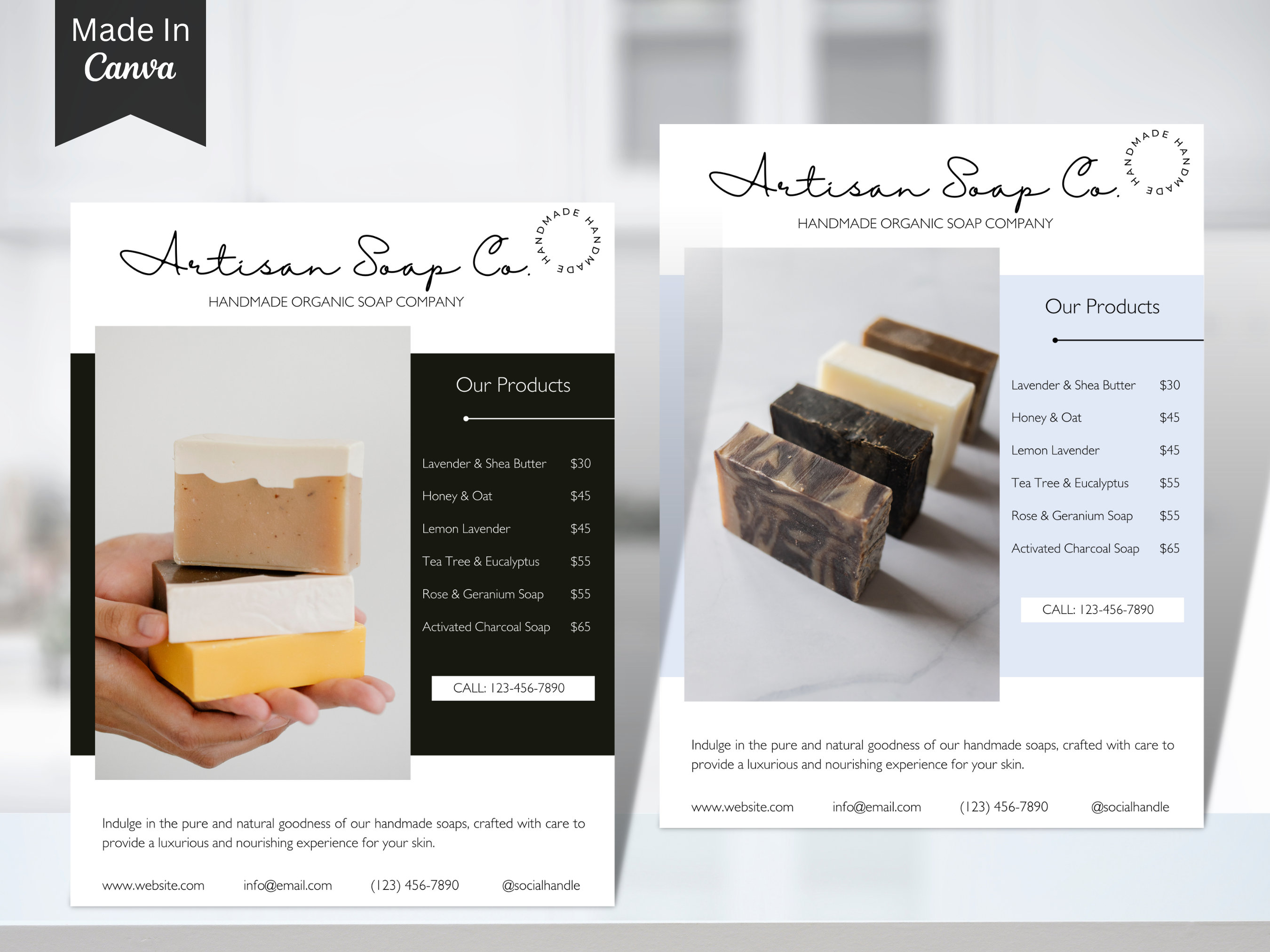 Handmade Soap Flyer Template Editable Handmade Soap Making - Etsy