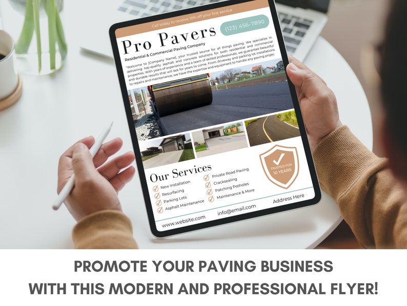 Paving Flyer Template, Printable Business Flyer Design, Paving Flyer ...
