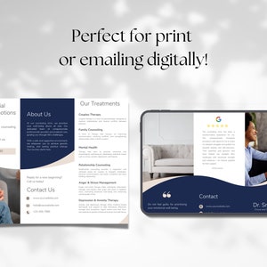 Counseling Psychology Therapy Brochure Templates Design, Mental Health ...