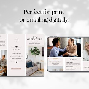 Counseling Psychology Therapy Brochure Templates Design, Editable ...