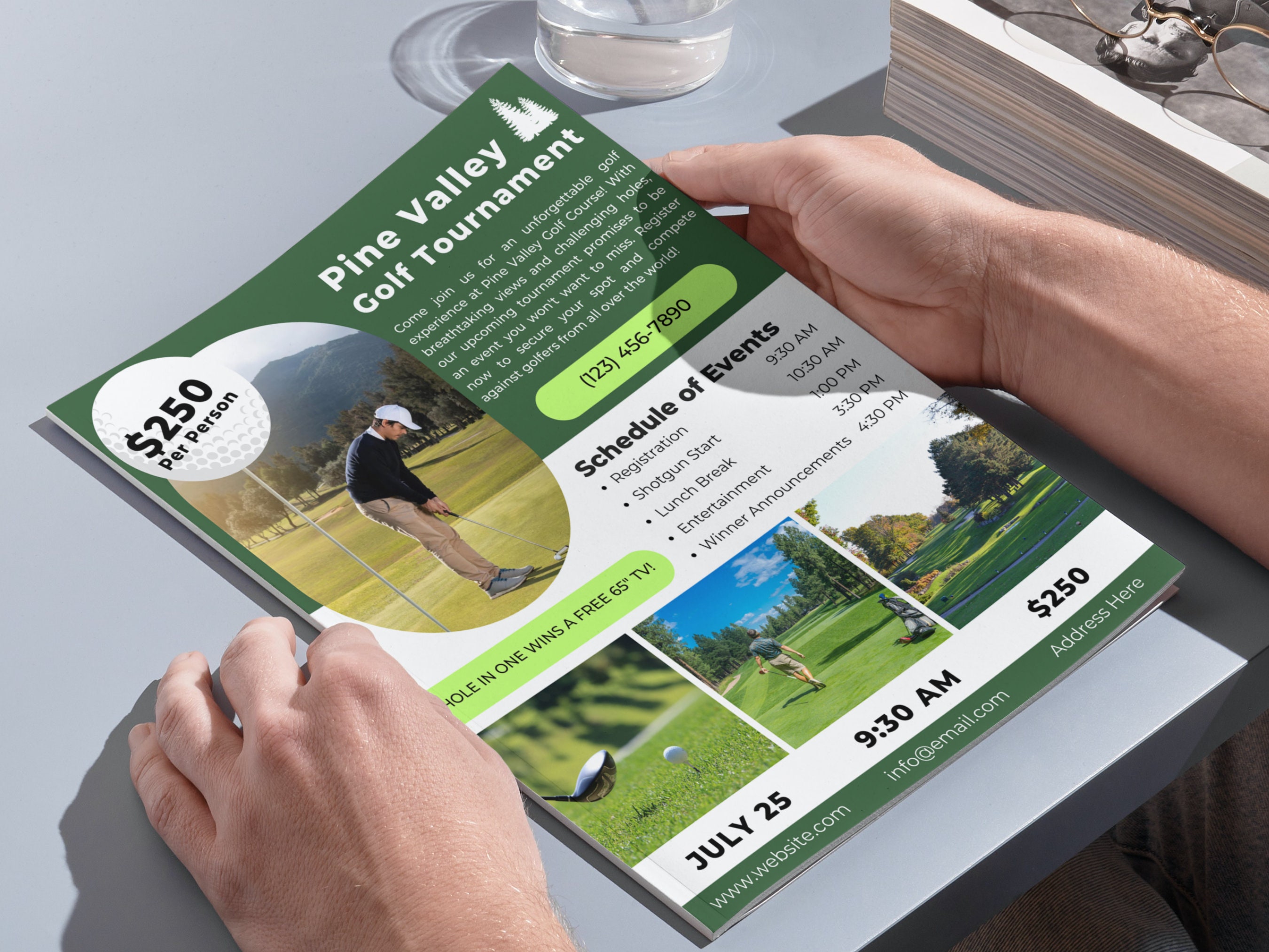Golf Tournament Flyer Template, Editable Golf Flyer Guide, Instant ...