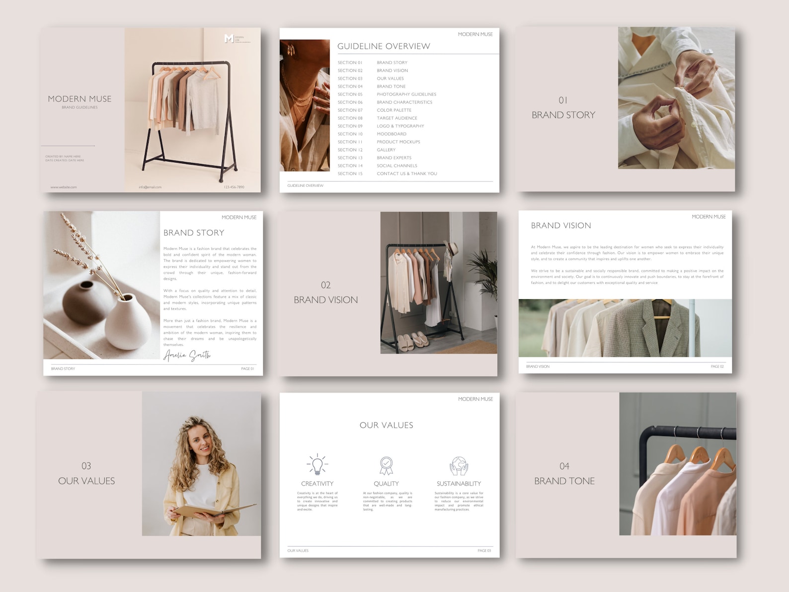 Brand Guidelines Template - Brand Style Guide, Presentation Template ...