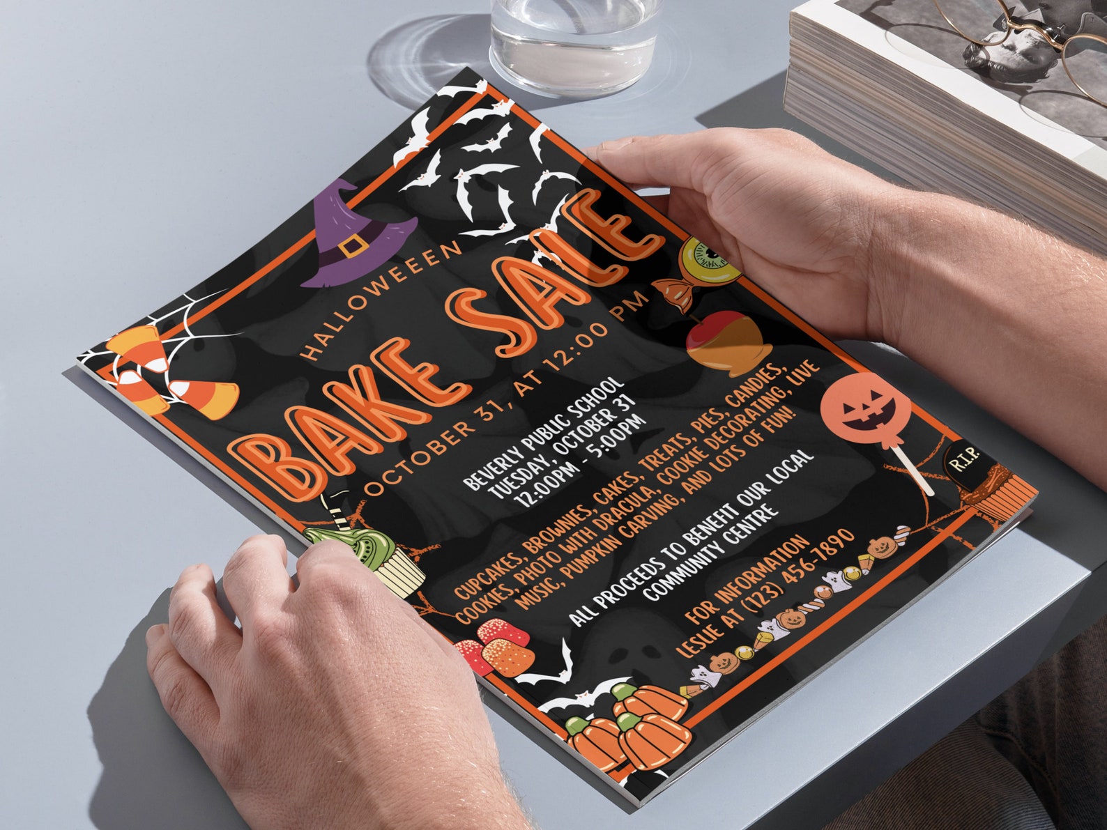 Editable Halloween Bake Sale Flyer Invitation, School Bake Sale ...