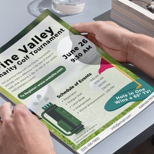 Golf Tournament Flyer Template, Editable Golf Flyer Guide, Instant ...