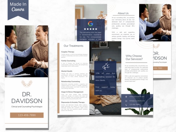 Counseling Brochure Examples Gestalt Therapy Brochure Template Design
