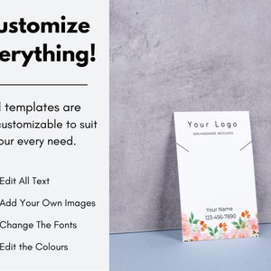 PRINTABLE Jewellery Display Template Jewelry Display Cards Template ...