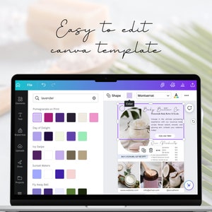 Body Scrub Flyer Template, Editable Handmade Body Scrub Small Business ...