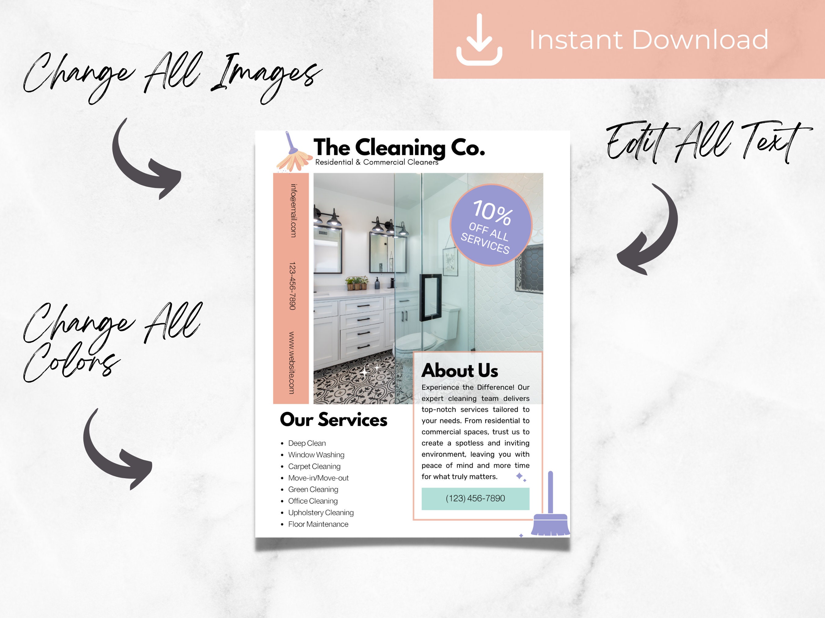Cleaning Service Flyer DIY Flyer Cleaning Business Poster - Etsy