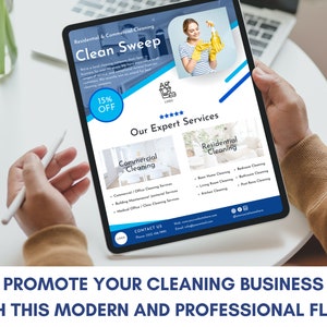 Cleaning Service Flyer, DIY Sheet, Cleaning Service Poster, Housekeeping Flyer, Editable ...