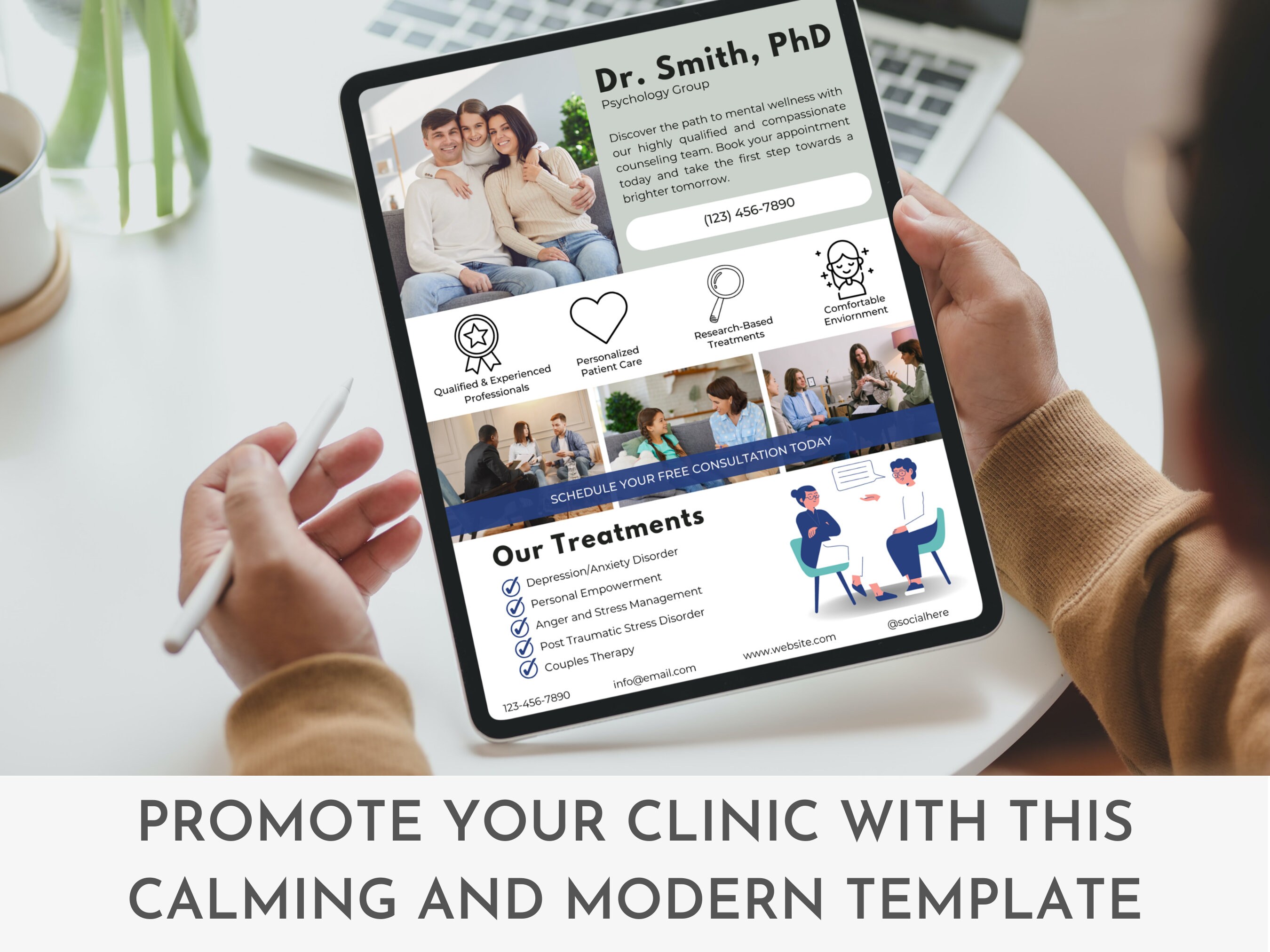 Counseling Psychology Therapy Flyer Templates Design, Editable ...