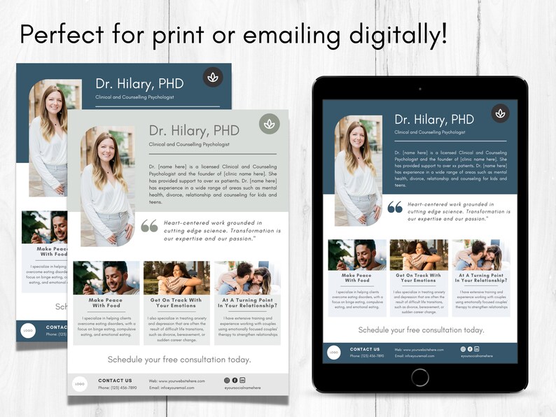 Counseling Psychology Therapy Flyer Templates Design, Mental Health ...