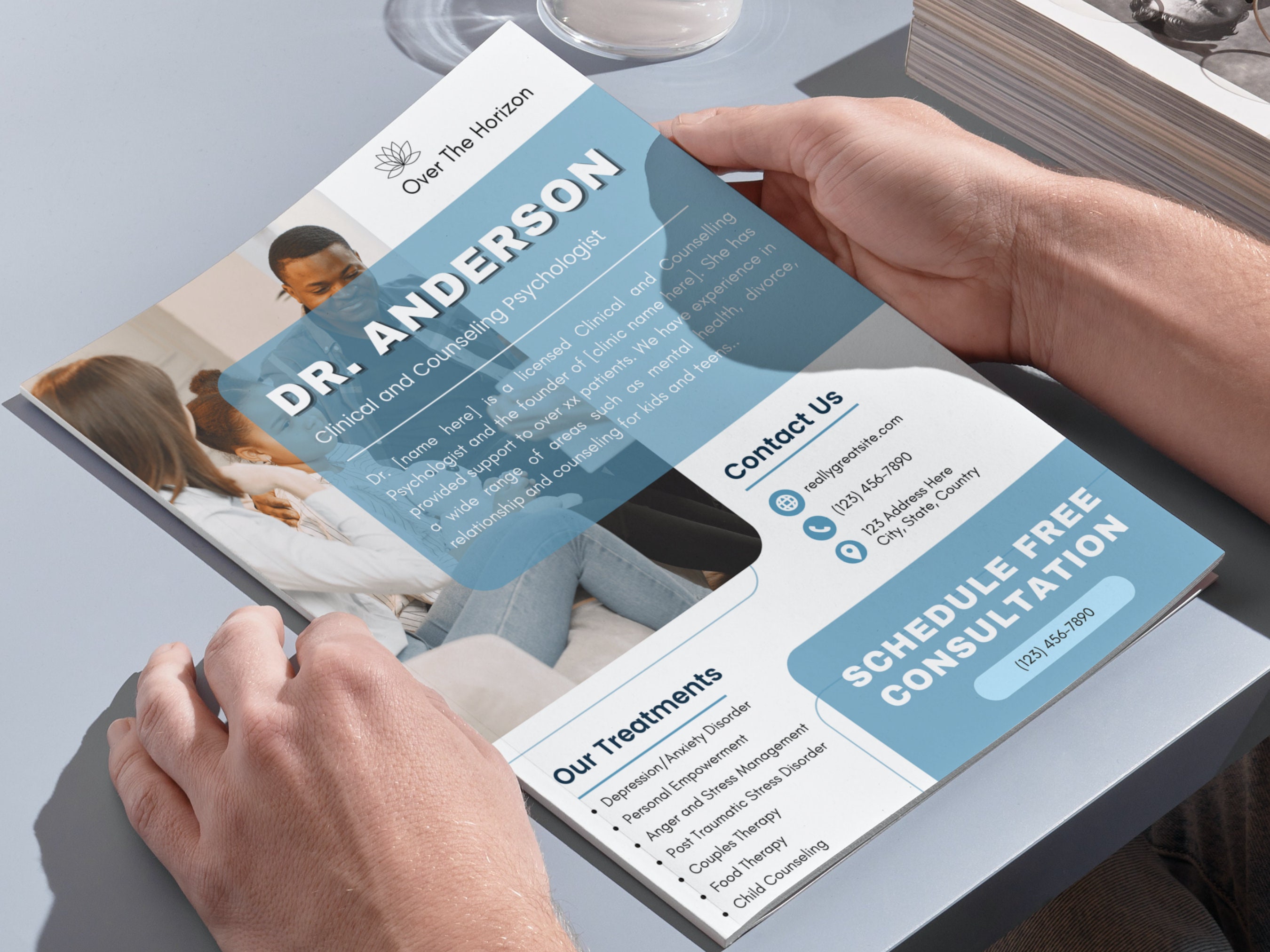 Counseling Psychology Therapy Flyer Templates Design, Editable ...